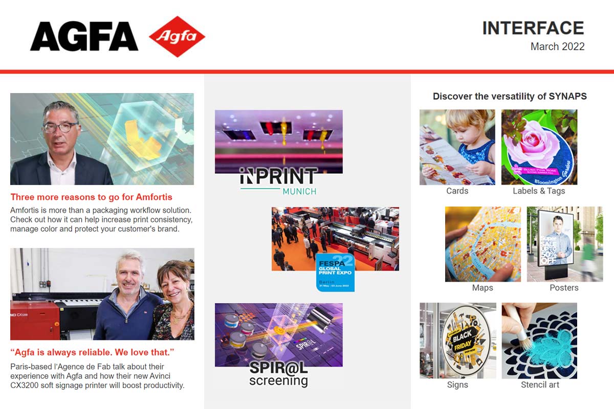 Industrial Printing - Agfa inkjet inks & fluids for print & manufacturing