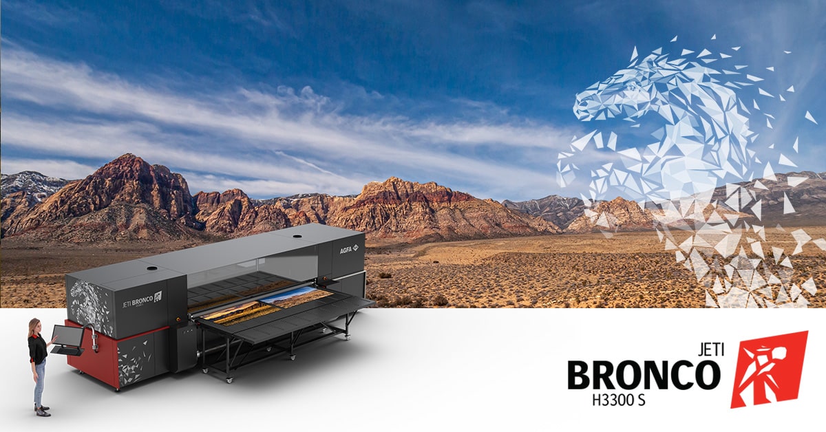 Agfa Jeti Bronco H3300 hybrid inkjet printer > Saddle up for success